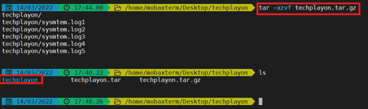 tar.gz - Linux tar command examples - Techplayon
